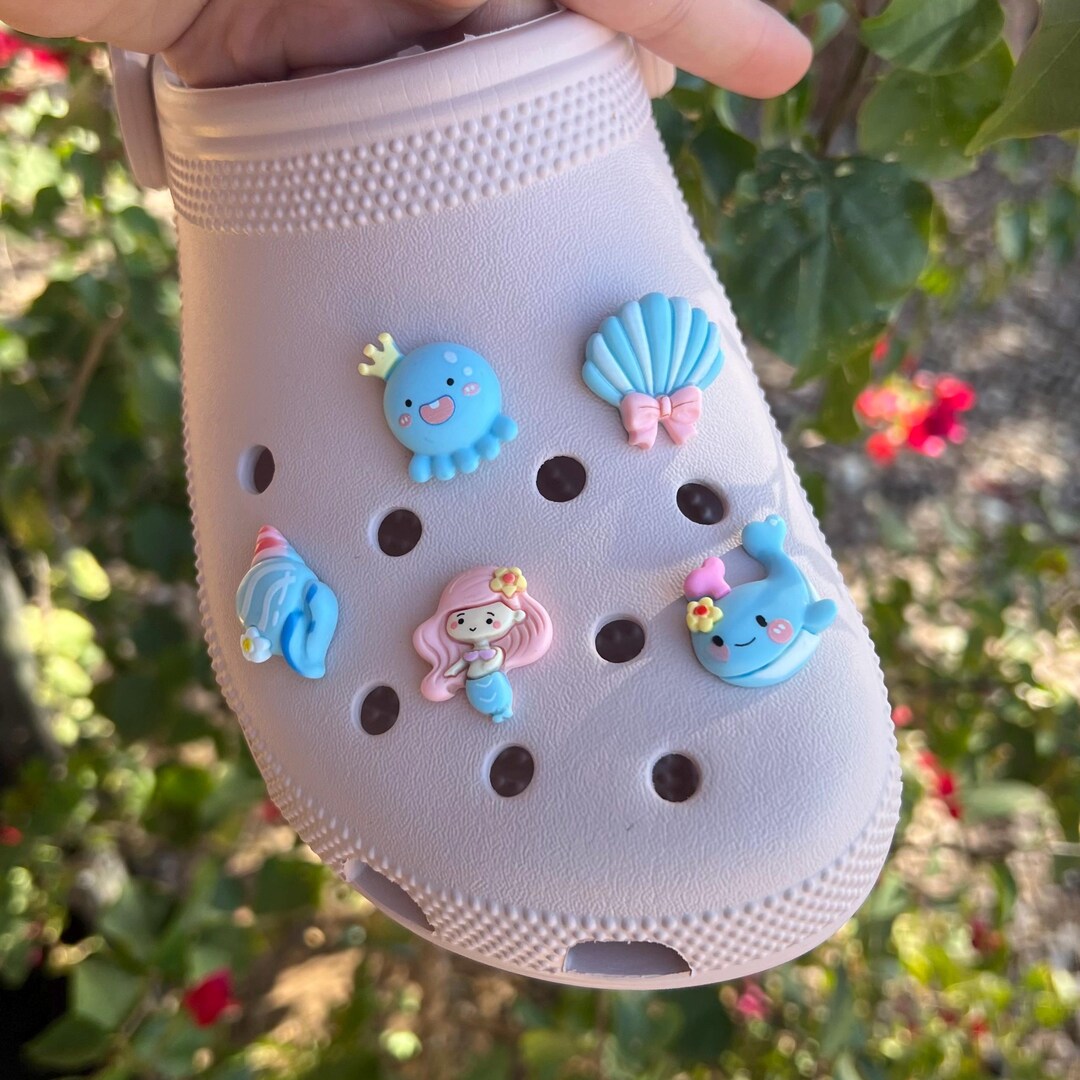 Under the Sea themed Shoe Charms Seashells, Octopus, Whale & Mermaid ...
