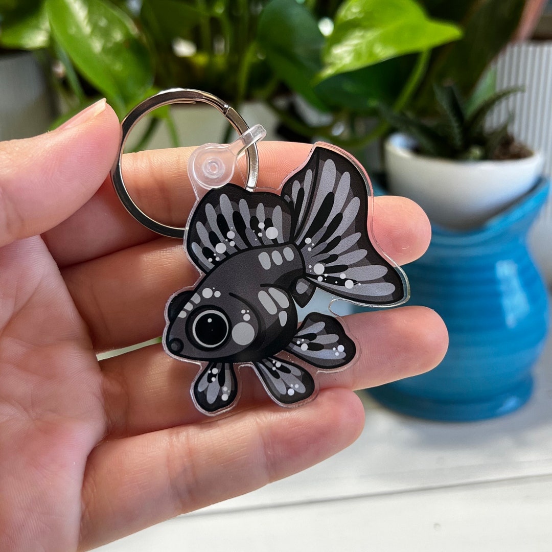 Fancy Goldfish Oranda Keychain, Kawaii Keychain, Keychain Charm - Etsy
