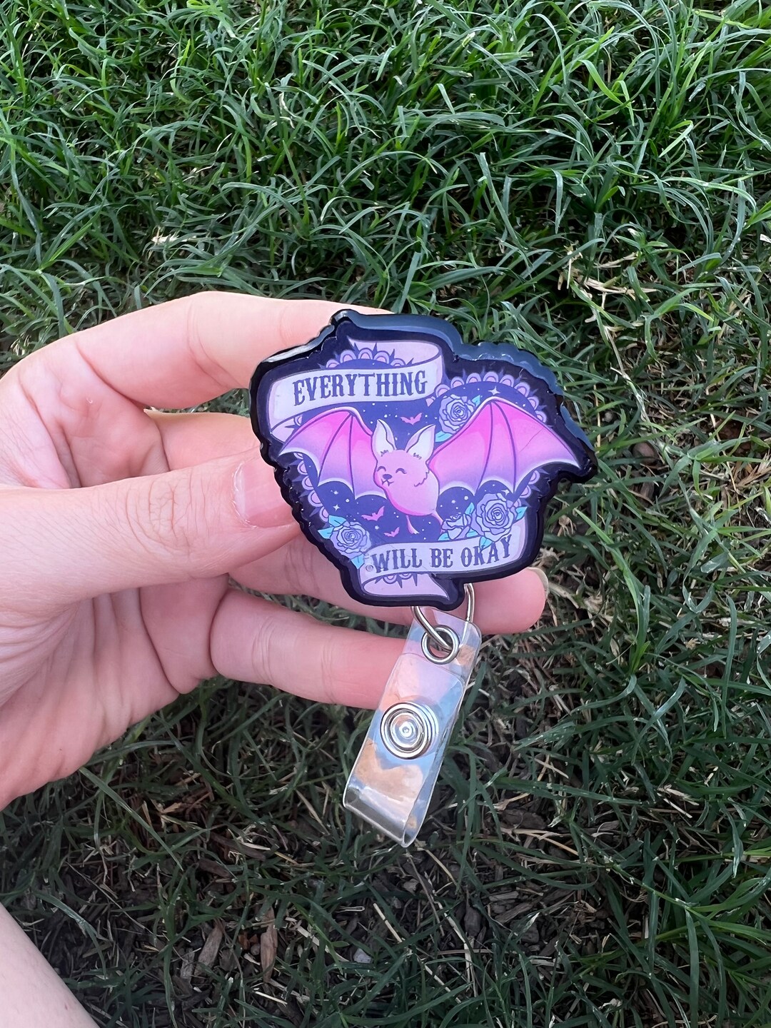 Cute Bat Badge Reel, Nursing Badge Reel, Ems Badge Reel, Vet Badge Reel ...