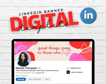 Pink Linkedin Banner Template Linkedin Profile Background - Etsy