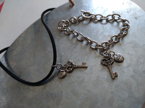 Key to My Heart Necklace and Bracelet Set