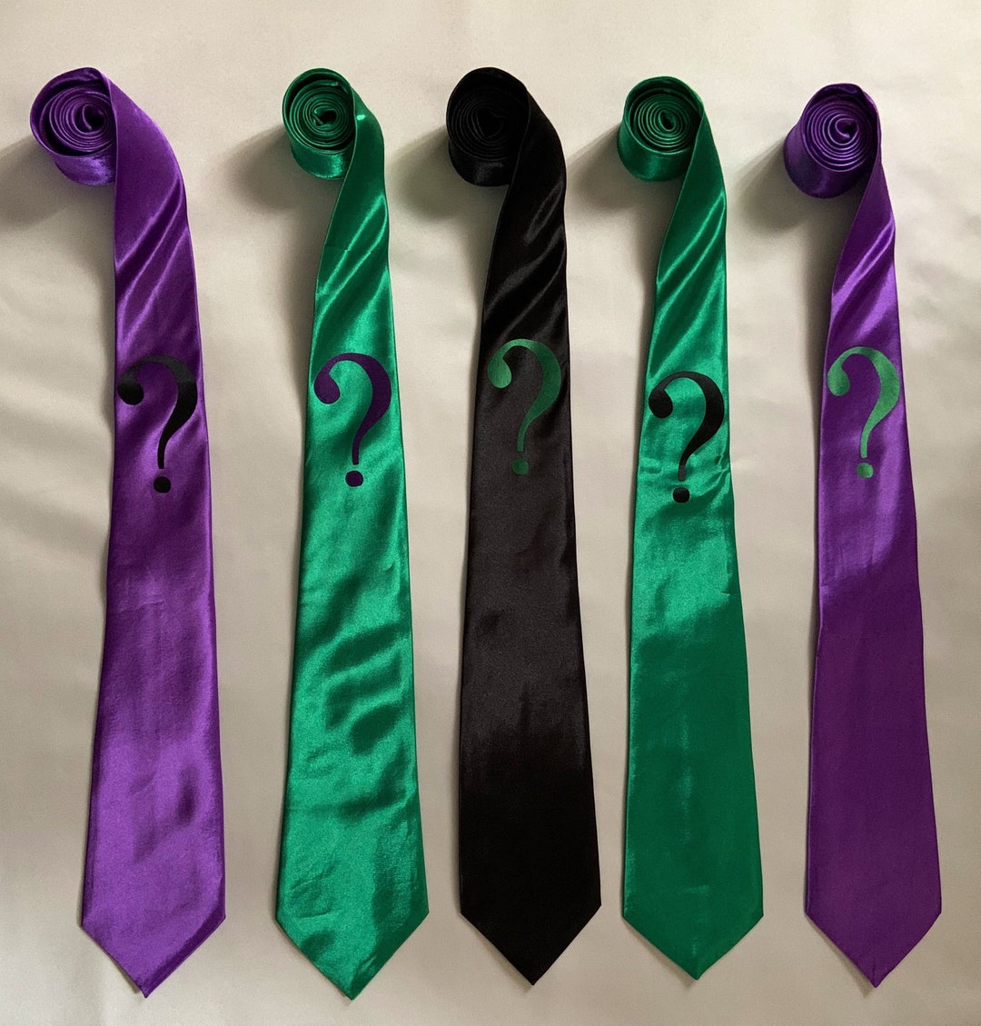 Question Mark Tie for Cosplay.villain. Costume Accessories. Riddler Tie ...