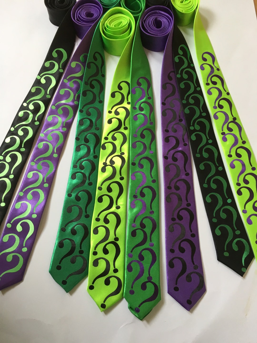 Question Mark Tie for Cosplay.villain. Costume Accessories. Riddler ...