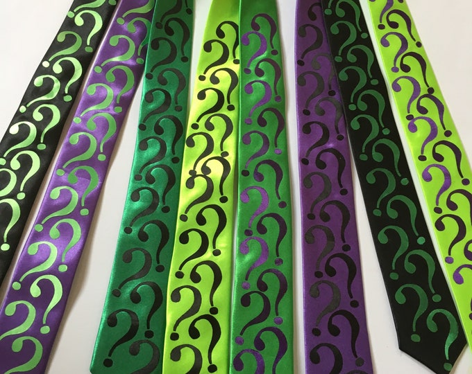 Question Mark Tie for Cosplay.villain. Costume Accessories. Riddler ...