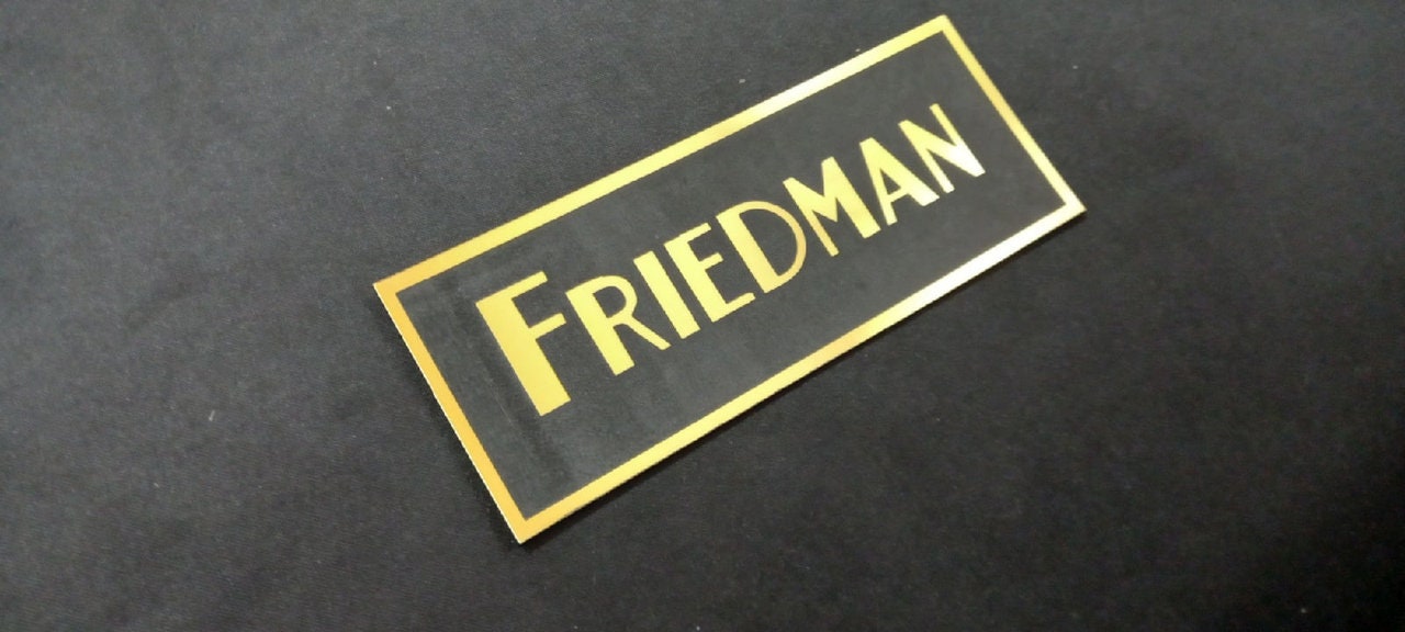 Friedman Logo on Gold 150mm - Etsy
