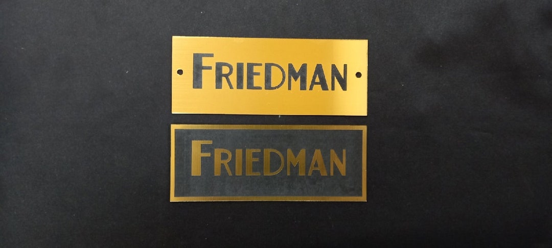 Friedman Logo on Gold 150mm - Etsy
