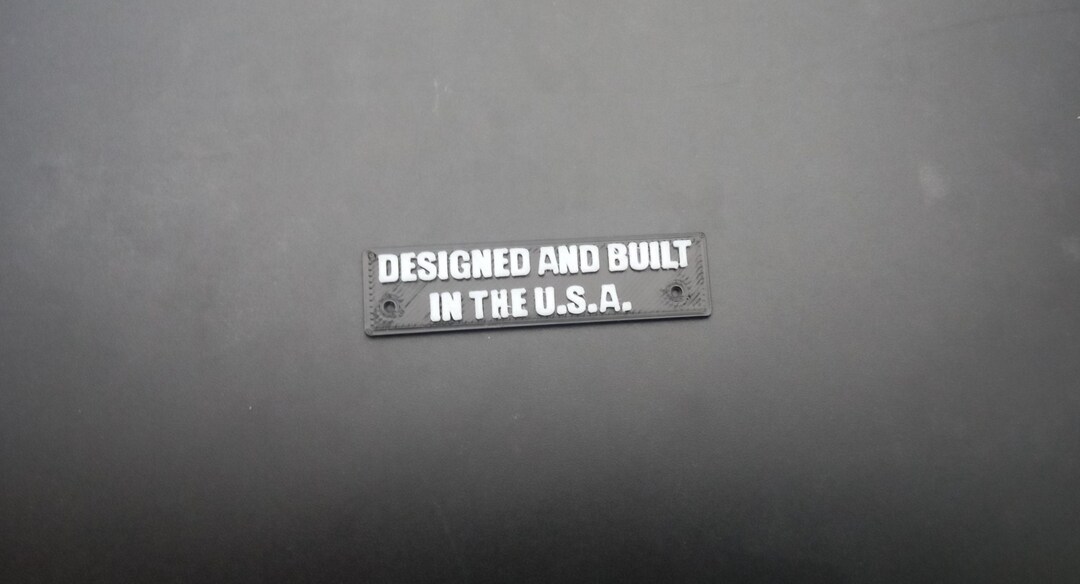 Disigned and Built in the Usa Logo. 3d Printed. - Etsy