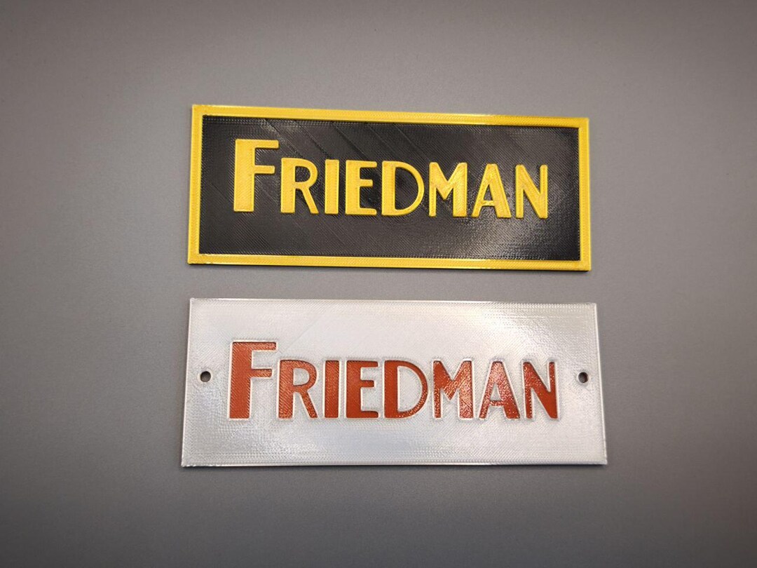 Friedman Logo on Gold 150mm - Etsy
