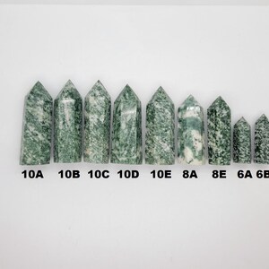Spotted Green Jade Towers Crystals Gemstones High Quality - Etsy