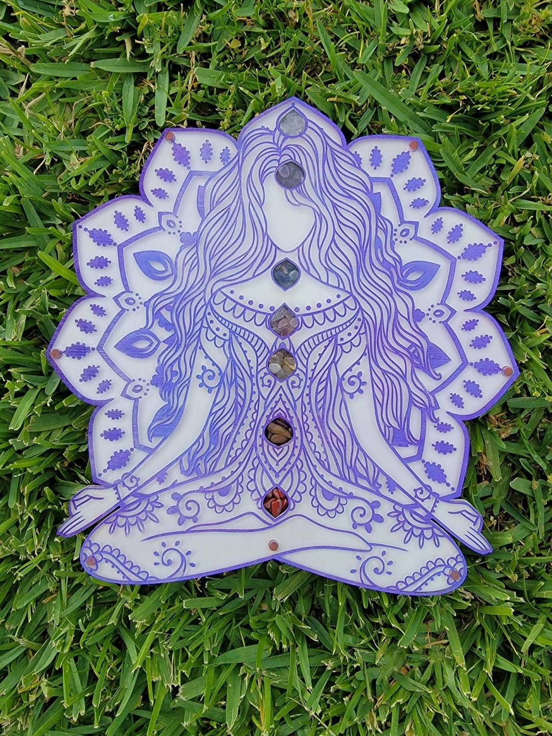 7 Chakra Mandala Meditation Girl Gift for Her With Natural Healing ...