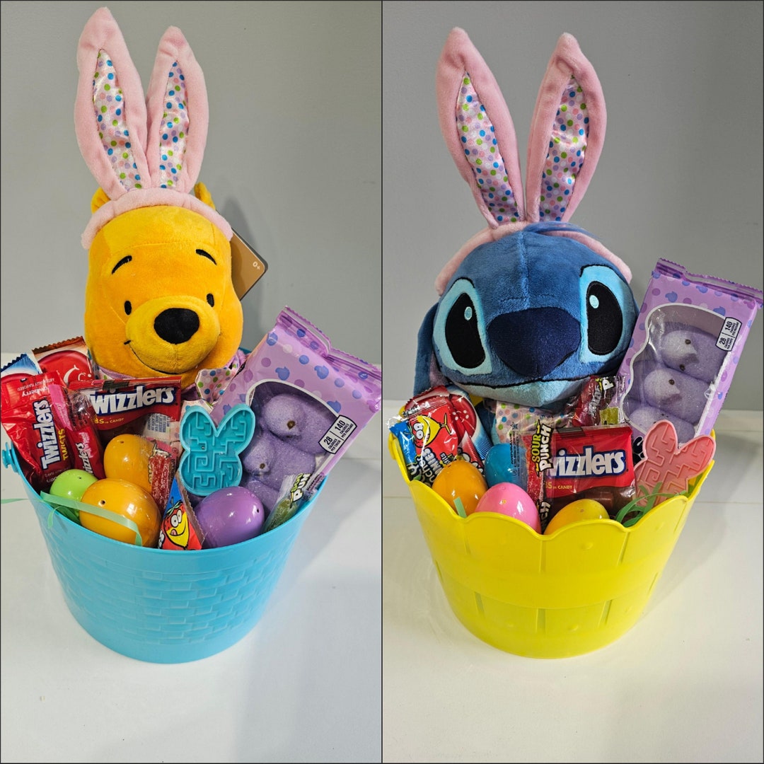 Stitch Easter Basket Winnie the Pooh Disney Gift Basket - Etsy