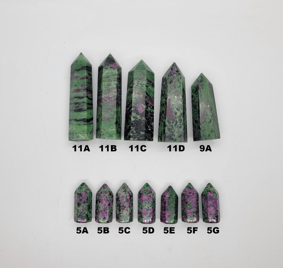 Ruby in Zoisite Tower Pointed Gemstones Healing Crystals - Etsy