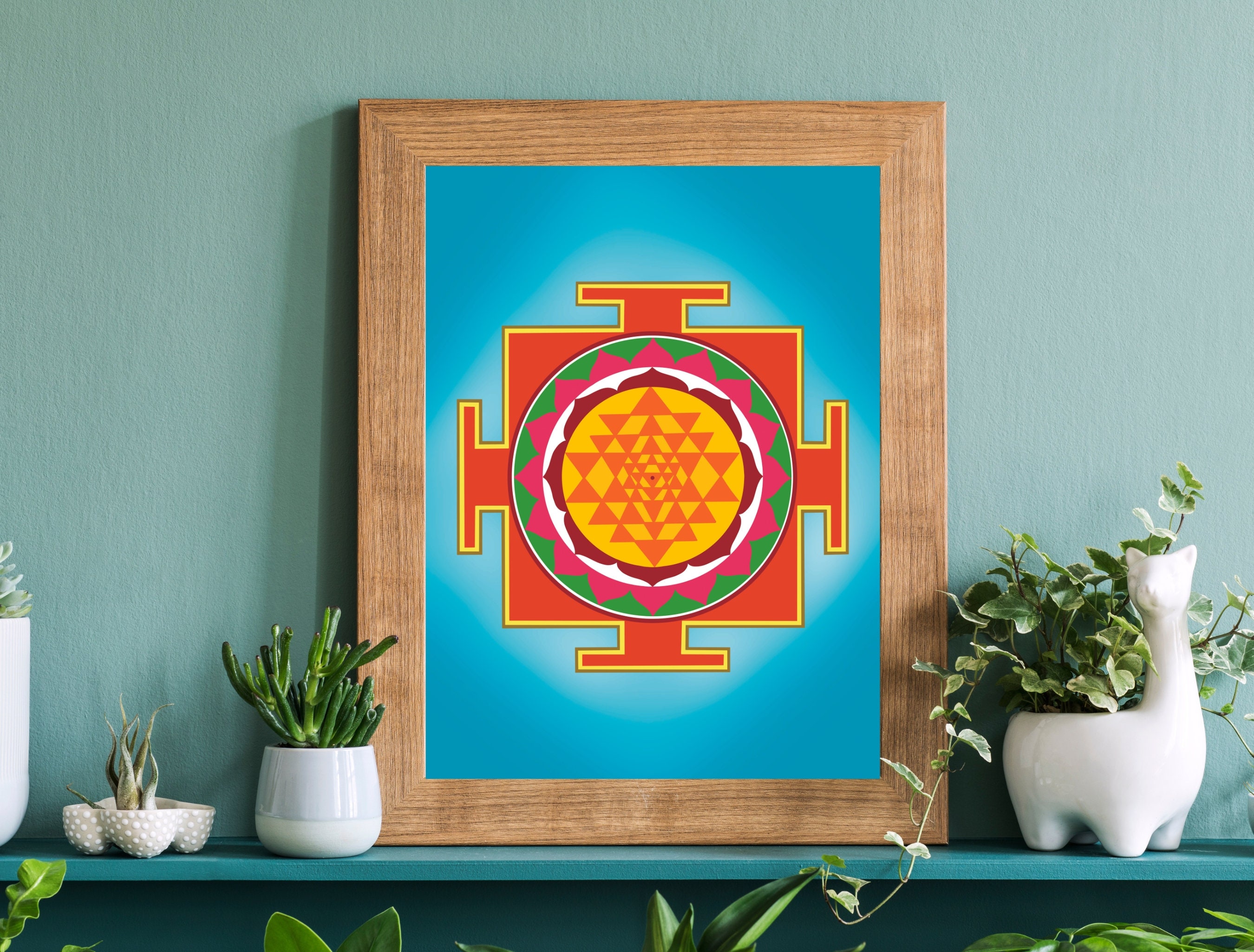 Sri Yantra Shree Yantra Yantra Painting Spiritual Gift - Etsy Israel