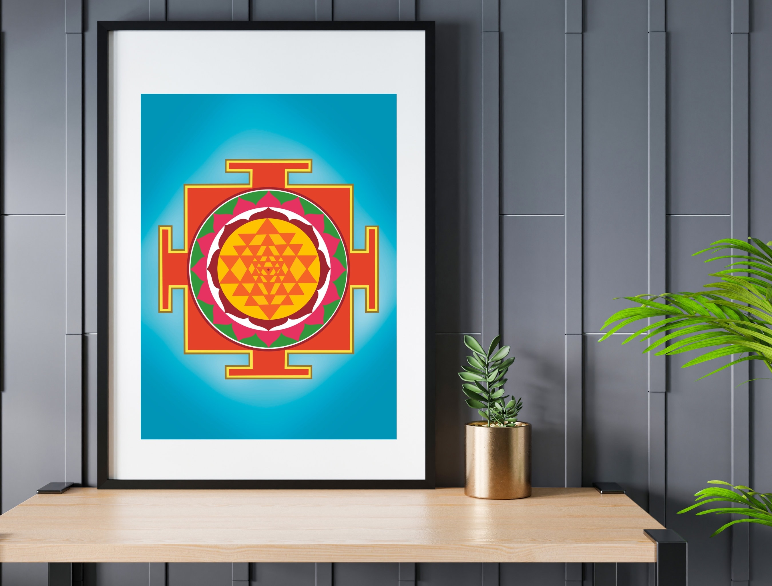 Sri Yantra Shree Yantra Yantra Painting Spiritual Gift - Etsy Israel