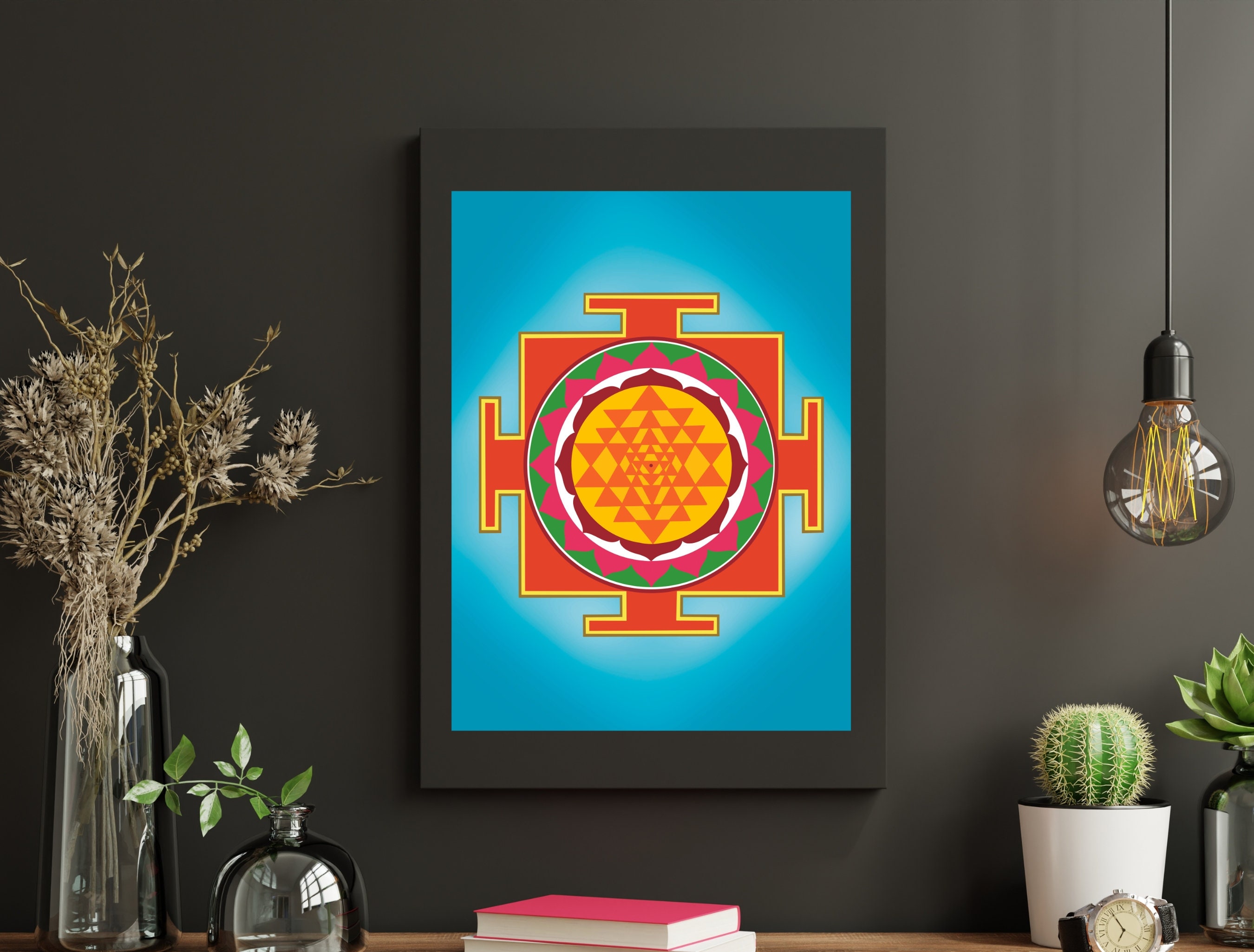 Sri Yantra Shree Yantra Yantra Painting Spiritual Gift - Etsy Israel