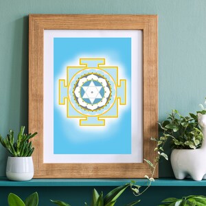 Moon Yantra, Yantra Painting, Spiritual Gift, Yantra Mandala, Wall Art ...