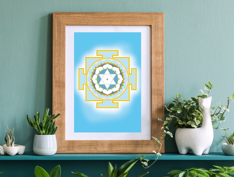 Moon Yantra Yantra Painting Spiritual Gift Yantra Mandala - Etsy