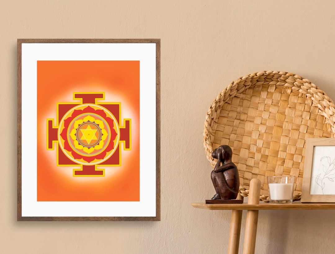 Yantra Painting, Sun Yantra, Spiritual Gift, Yantra Mandala, Wall Art ...