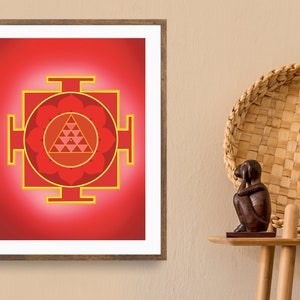 Mars Yantra, Yantra Painting, Spiritual Gift, Yantra Mandala, Wall Art ...