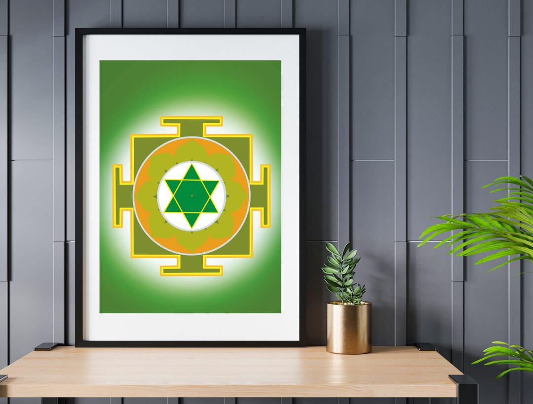 Mercury Yantra, Yantra Painting, Spiritual Gift, Yantra Mandala, Wall ...