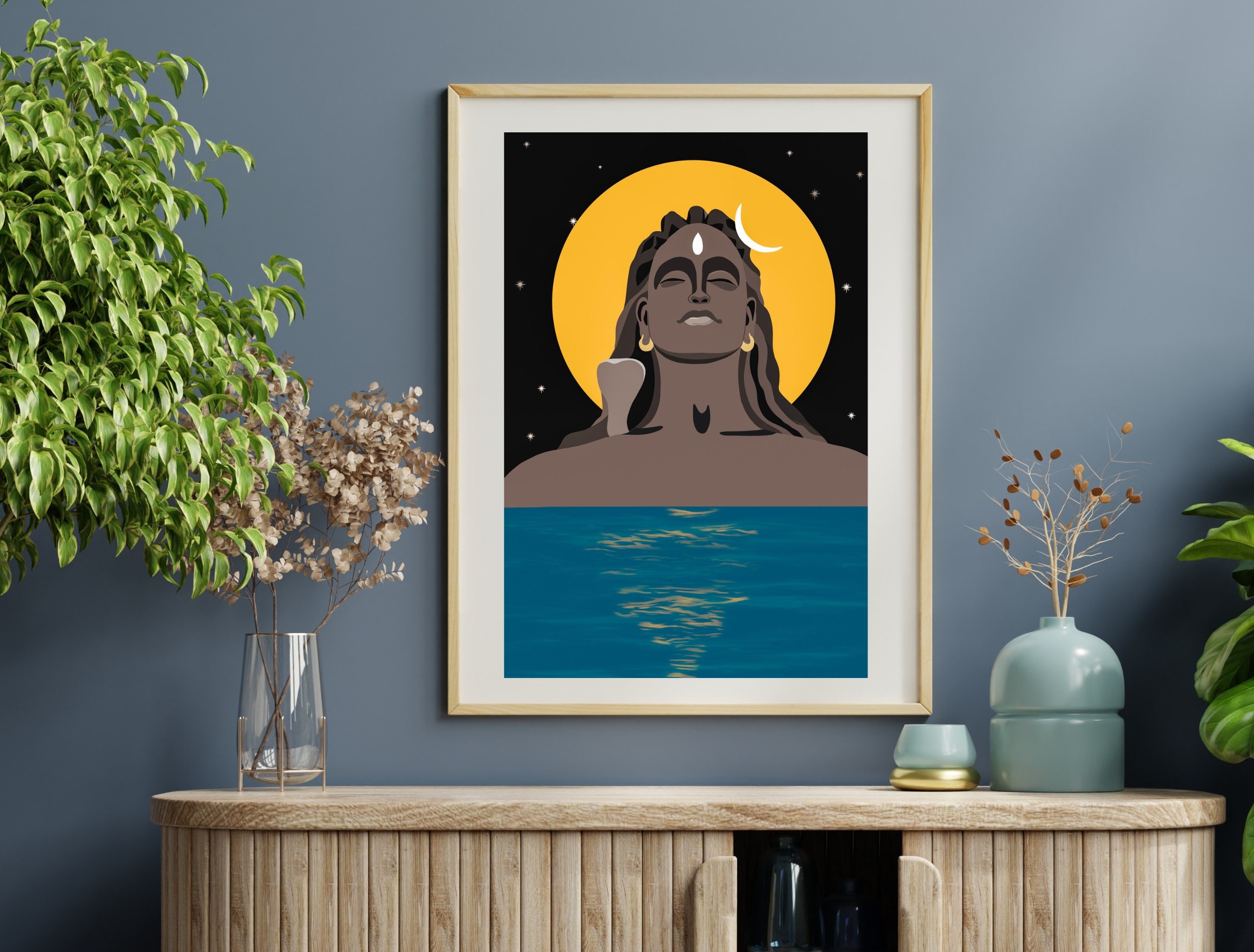 Adi Yogi, Boho Art, Desi Art, Indian Art, Wall Art, South Asian Art ...