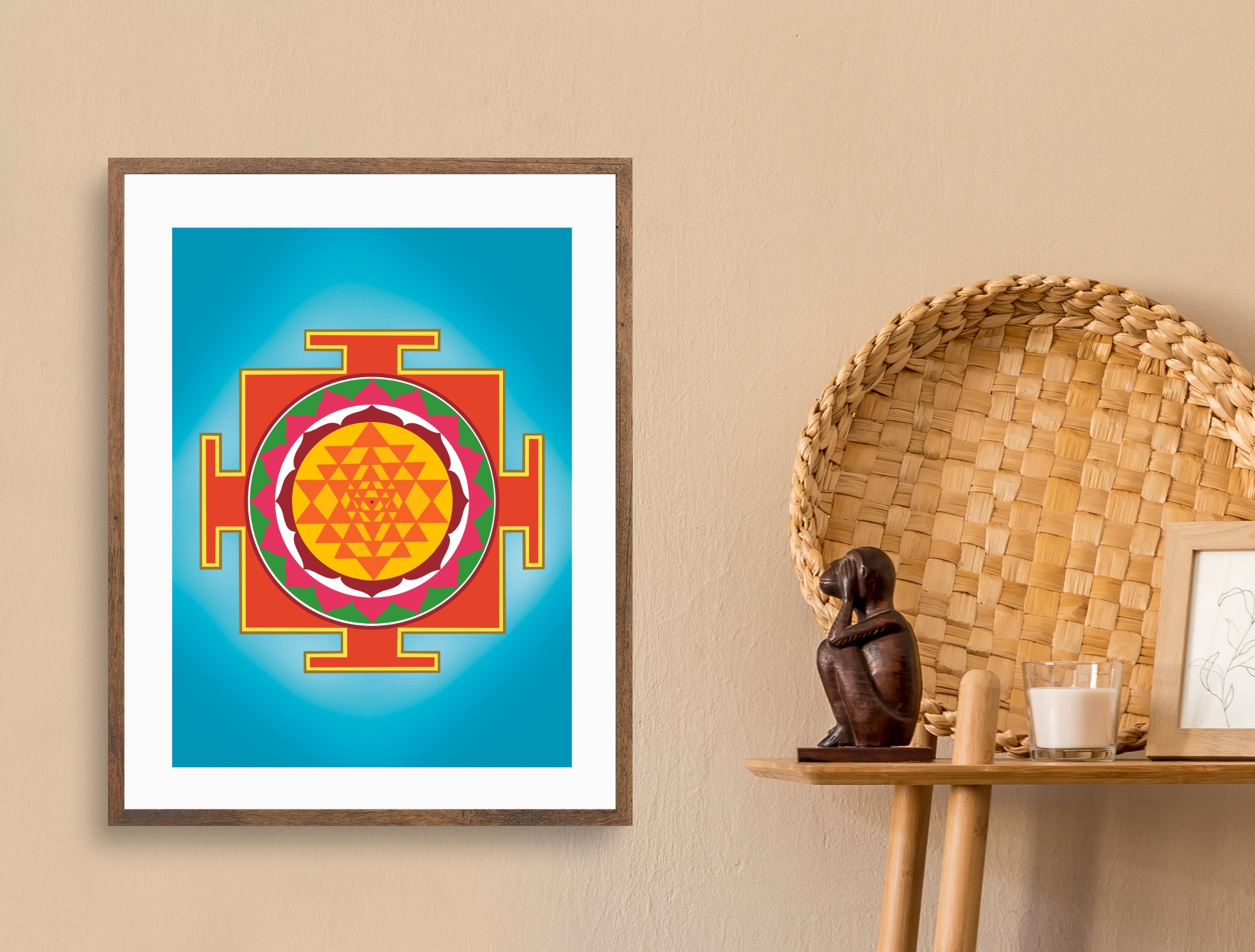 Sri Yantra Shree Yantra Yantra Painting Spiritual Gift - Etsy Israel