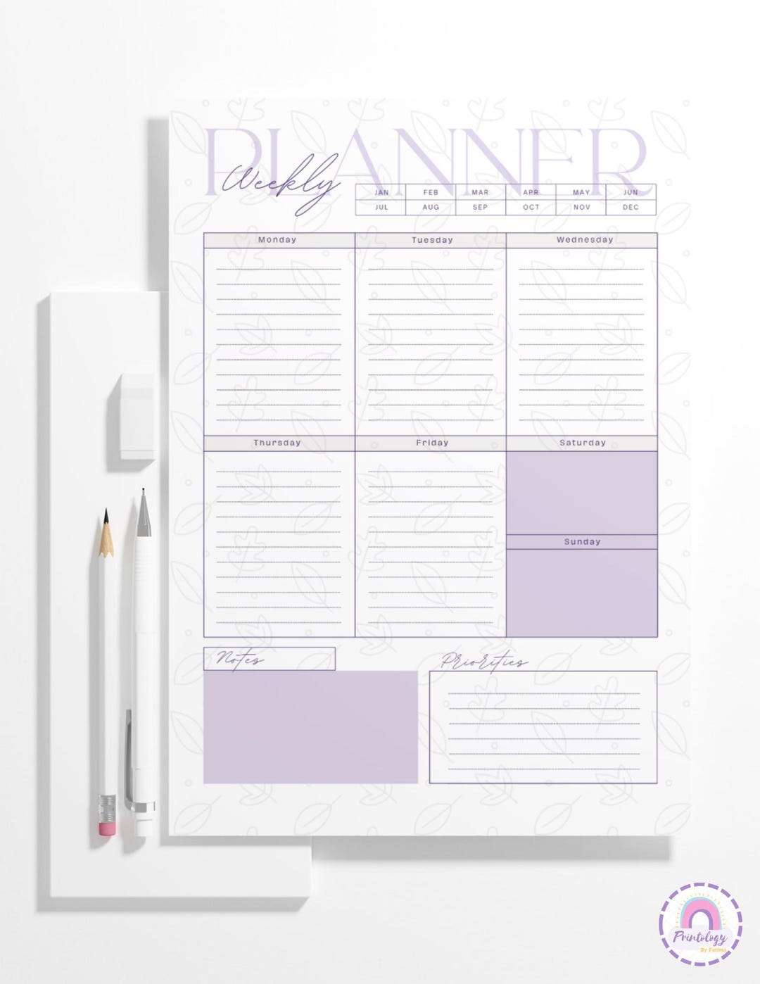 Simple Classy Printable Weekly Planner Template, Weekly Schedule ...