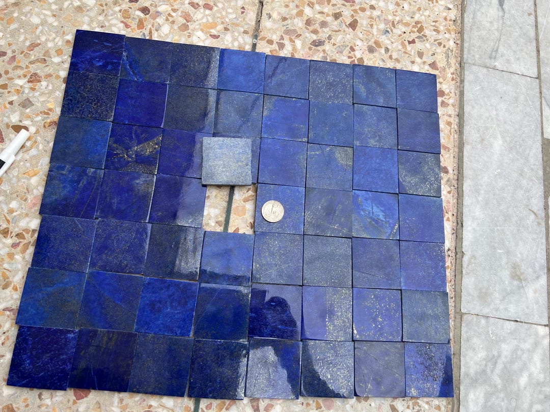 Polished Lapis Lazuli Tiles (2x2 In) – DIY Mosaic, Art & Jewelry, 100 ...