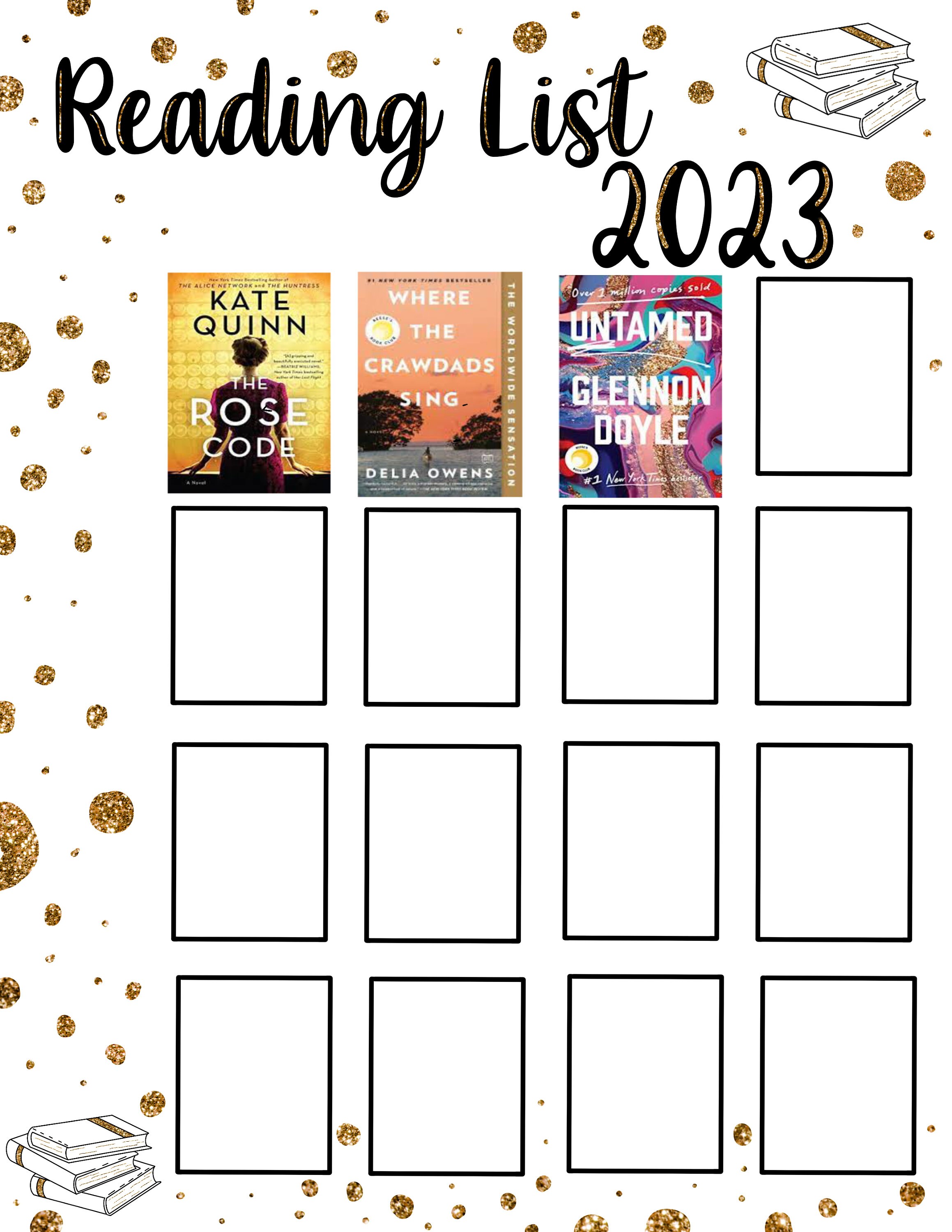 Digital Reading List Template PDF 2023 Book List Books to Read-reading ...