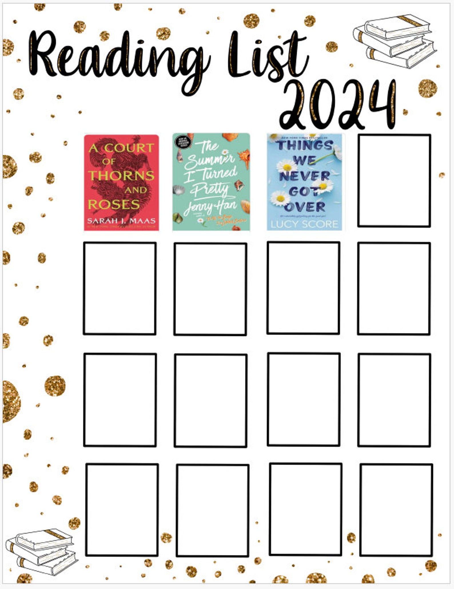 Digital Reading List Template PDF 2024- Book List- Books to Read-reading Tracker-books I've Read ...