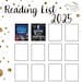 Digital Reading List Template PDF 2025- Book List- Books to Read-reading Tracker-books I've Read ...