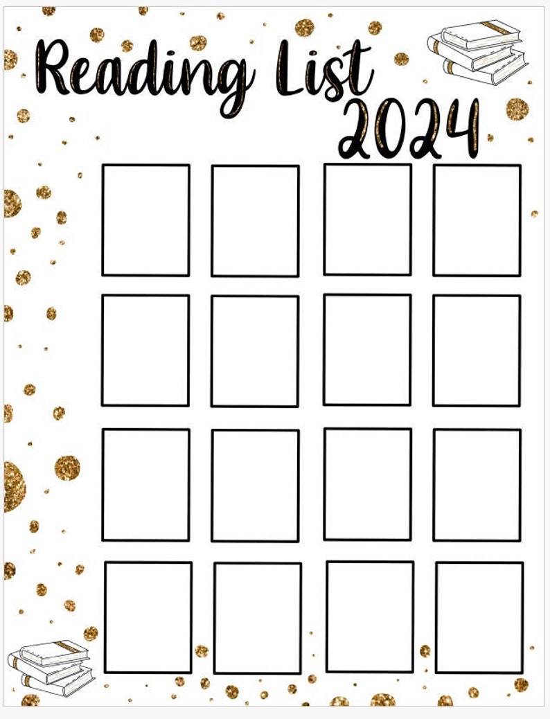 Digital Reading List Template PDF 2024- Book List- Books to Read ...