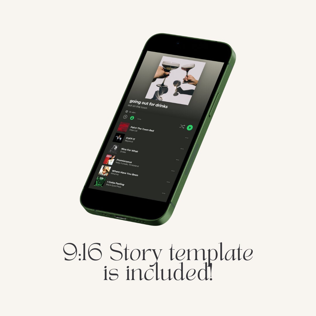 Spotify Playlist Canva Template | Fully Customizable | INSTANT Digital ...
