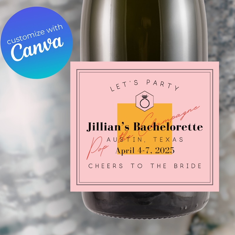 Champagne Labels - Etsy