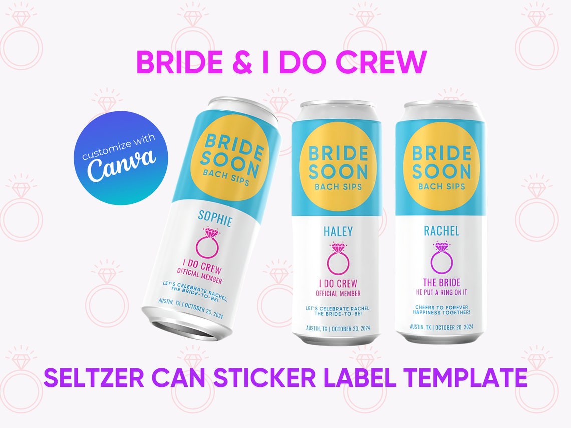 Canva Template: Seltzer Can Label Last Rodeo Bachelorette Party ...