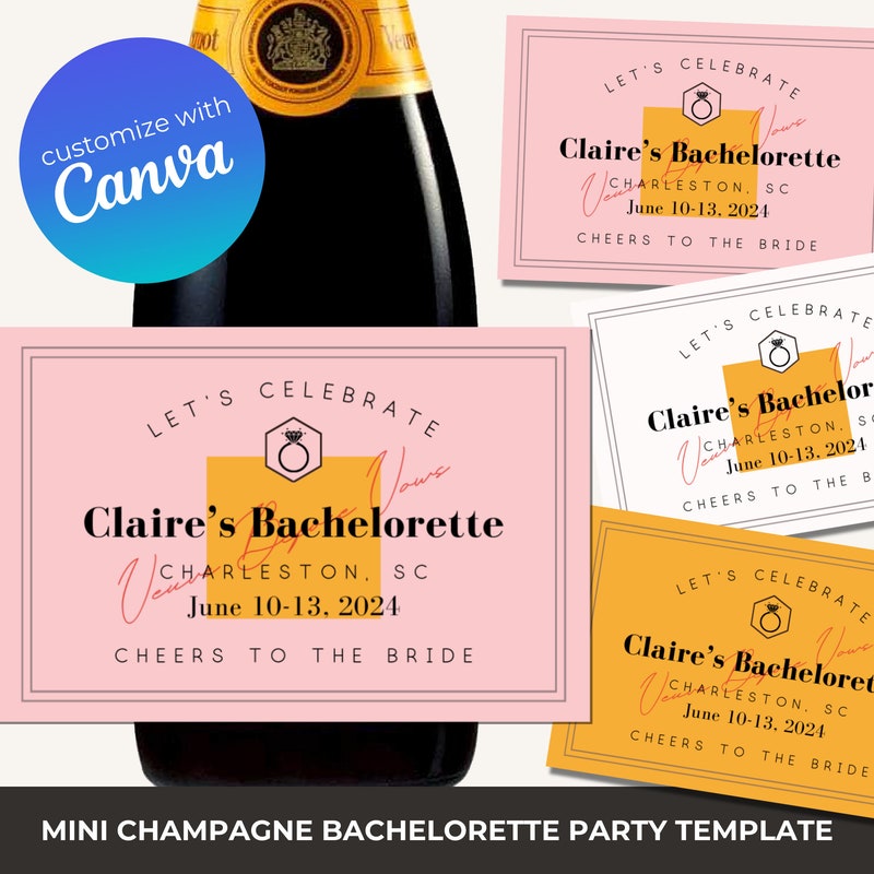 Champagne Labels - Etsy
