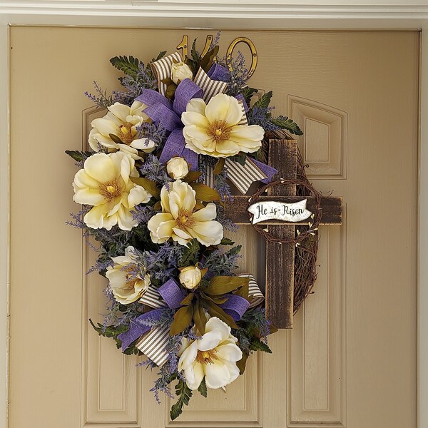 Religious Easter Wreath - Etsy