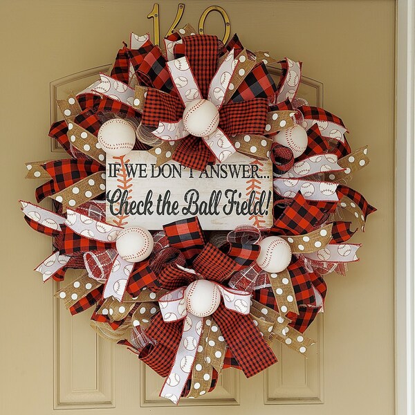 Baseball Wreath - Etsy