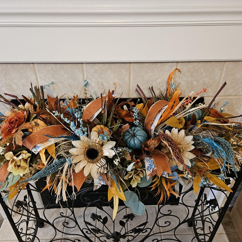 Teal Fall Decor - Etsy
