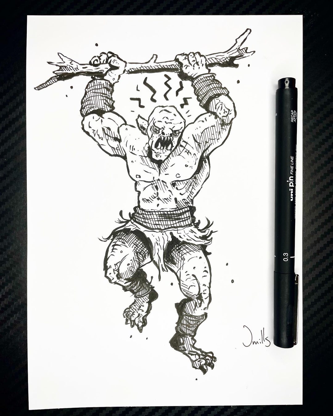 Angry Orc Original Artwork - Etsy