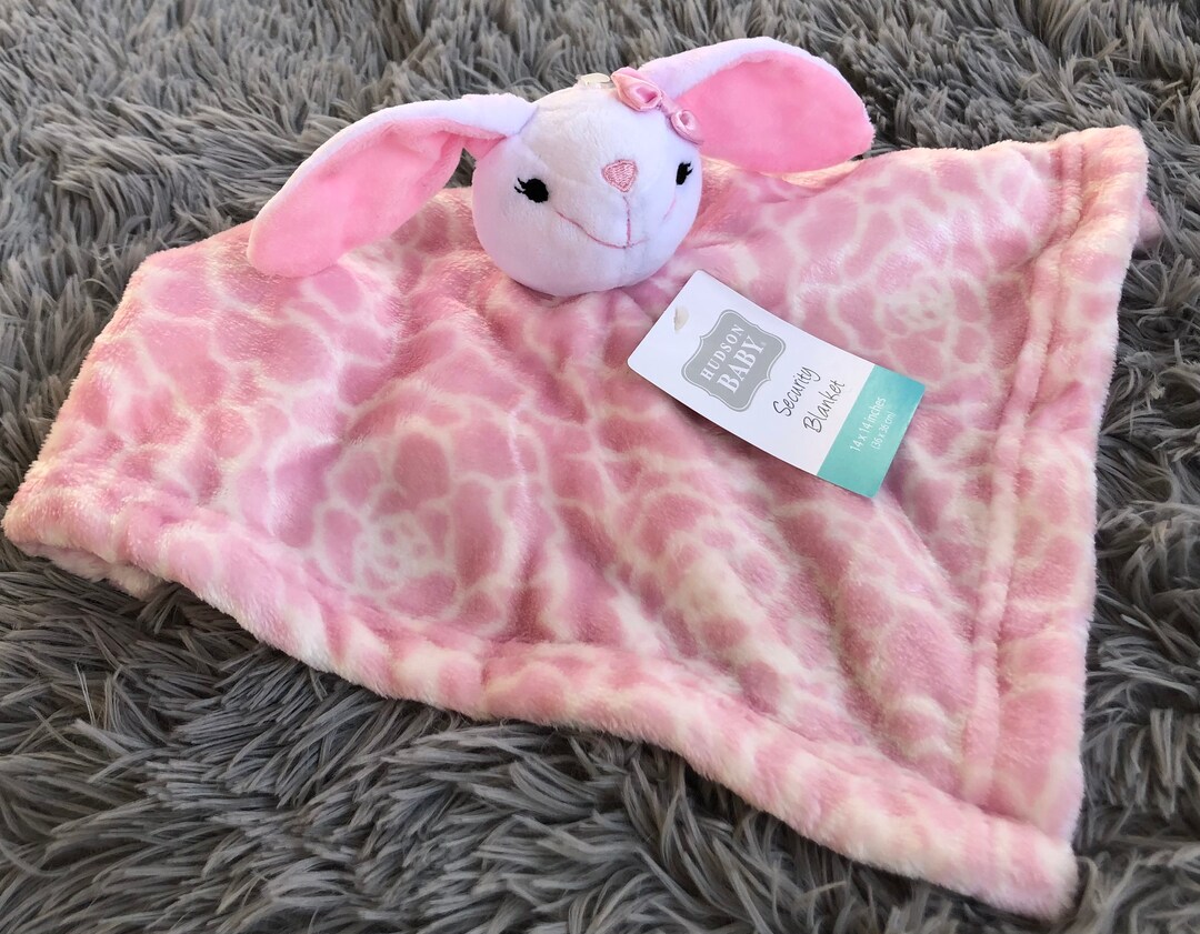 Bunny Rabbit Pink Plush Personalized Newborn Lovie Lovey Security ...