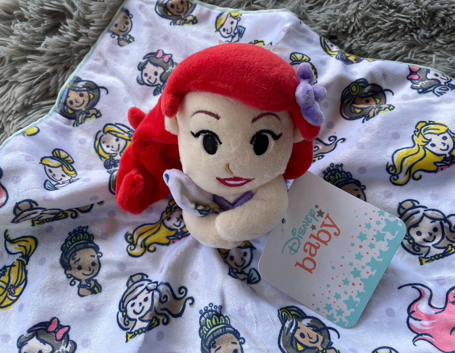 Little Mermaid Disney Baby Princess White Yellow Personalized Newborn ...