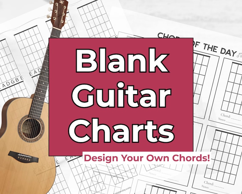 Blank Guitar Chord Charts: Worksheets for Students & Songwriters (PDF ...