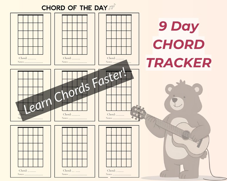 Blank Guitar Chord Charts: Worksheets for Students & Songwriters (PDF) - Etsy