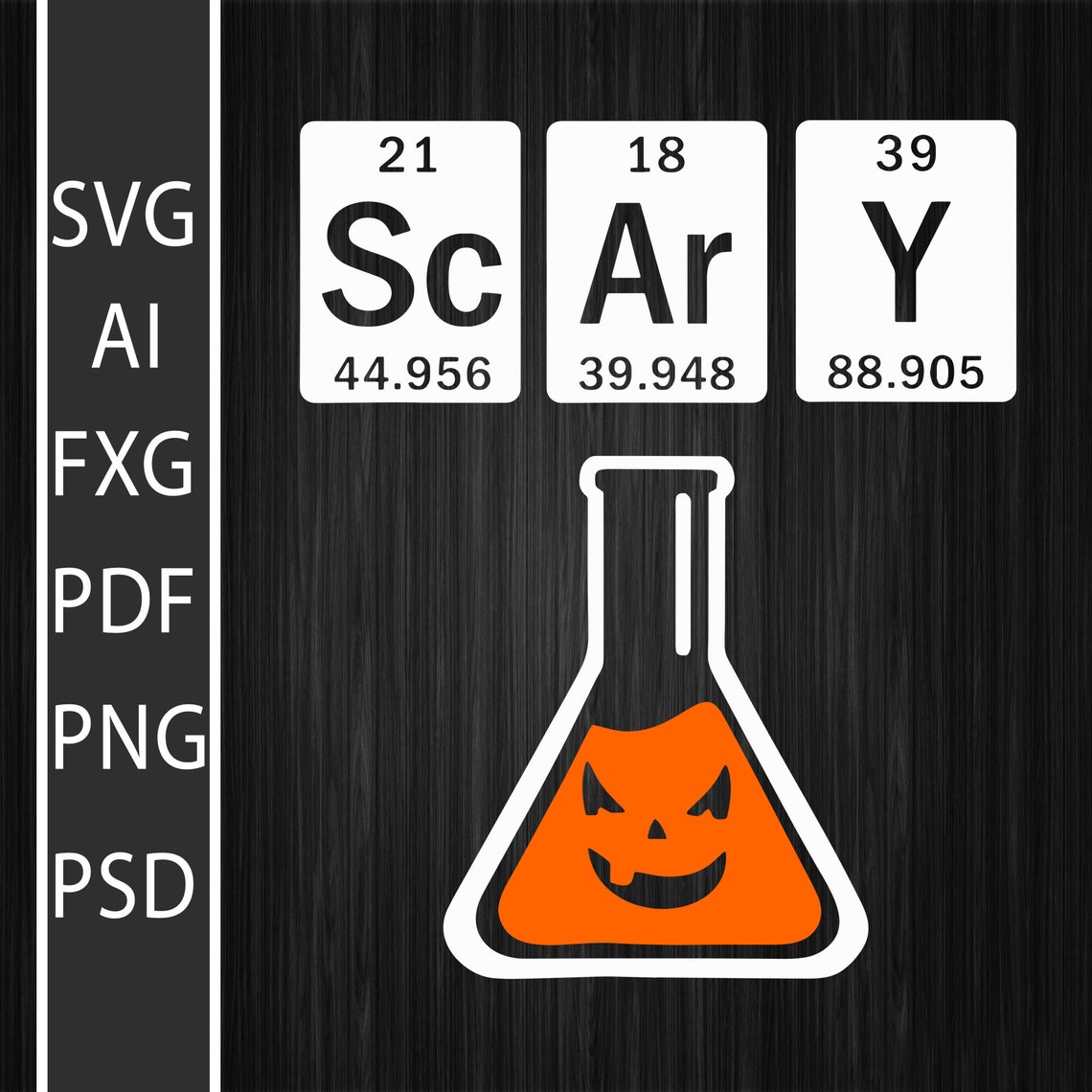 Chemistry Scary Periodic Table Halloween Svg Cut Files Vinyl | Etsy