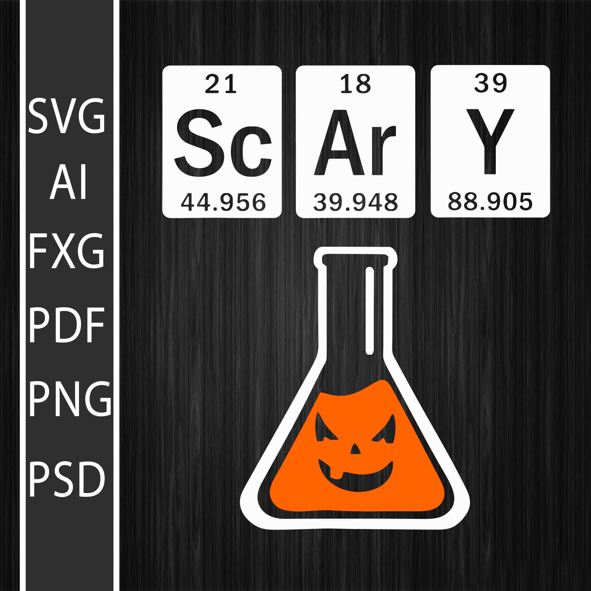 Chemistry Scary Periodic Table Halloween Svg Cut Files Vinyl | Etsy