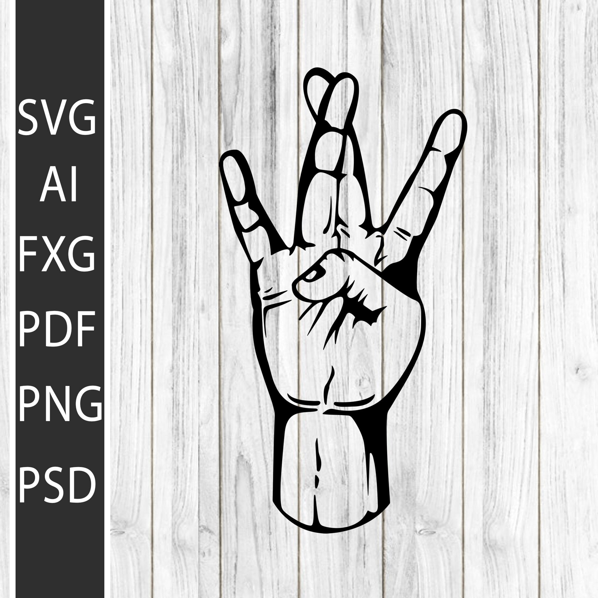 W Hand Sign Gesture Washington Svg Cut Files Vinyl Clip Art | Etsy