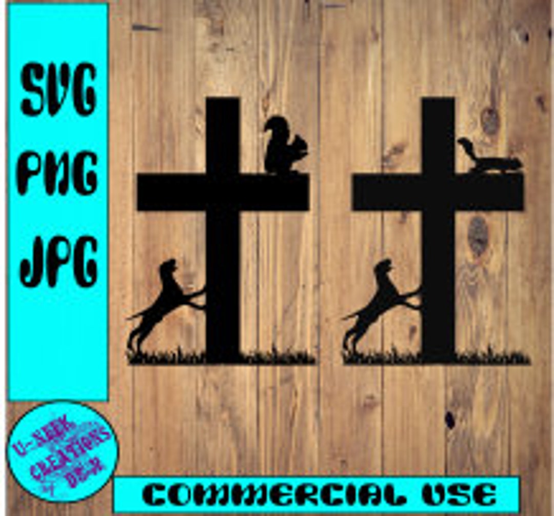 SVG Digital Download; Squirrel Hunter Cross With Dog SVG. Great for ...