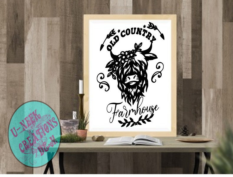 Old Country Farm House SVG. - Etsy