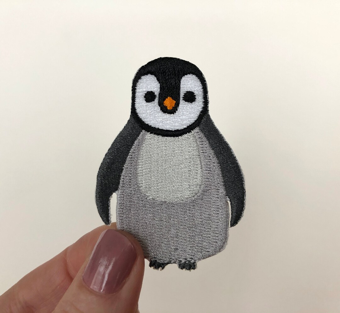 Penguin Iron on Patch, Penguin Embroidery Patch, Penguin Embroidered ...